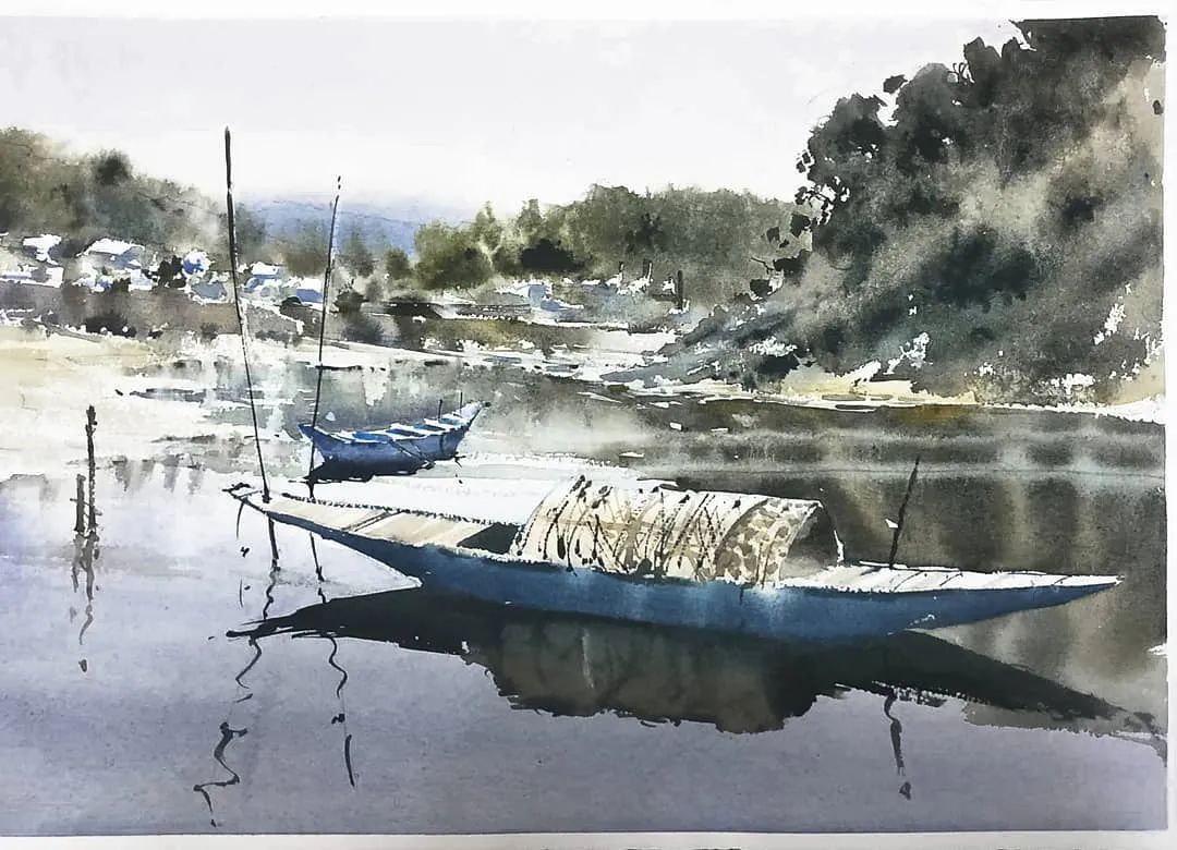 If you want a fresh, powerful watercolor, you have to trust the water ...