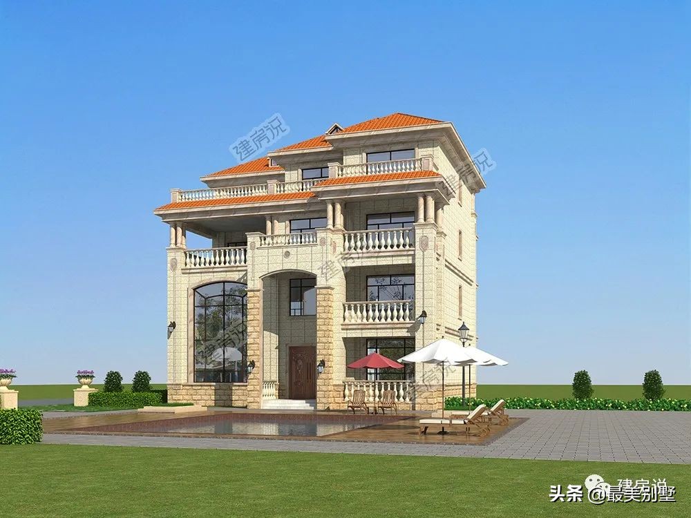 This European-style villa is so domineering, the exterior layout is one ...