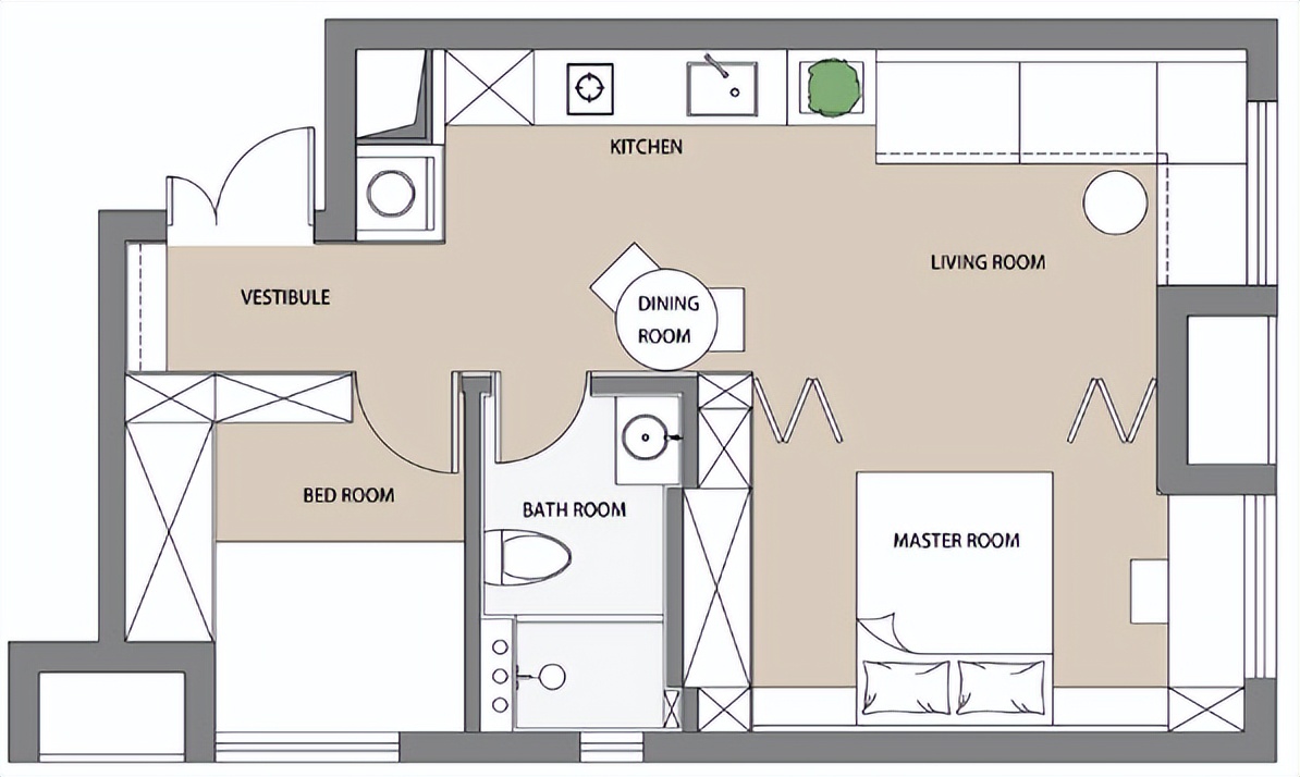 Chengdu girl bought a small apartment of 45 square meters and installed ...