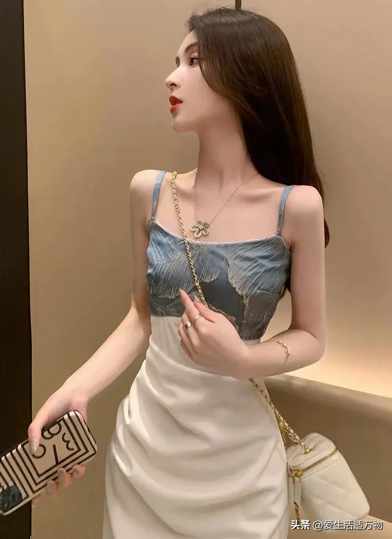 2023 Fashion Floral Suspender Dress Women Summer Gentle Wind French