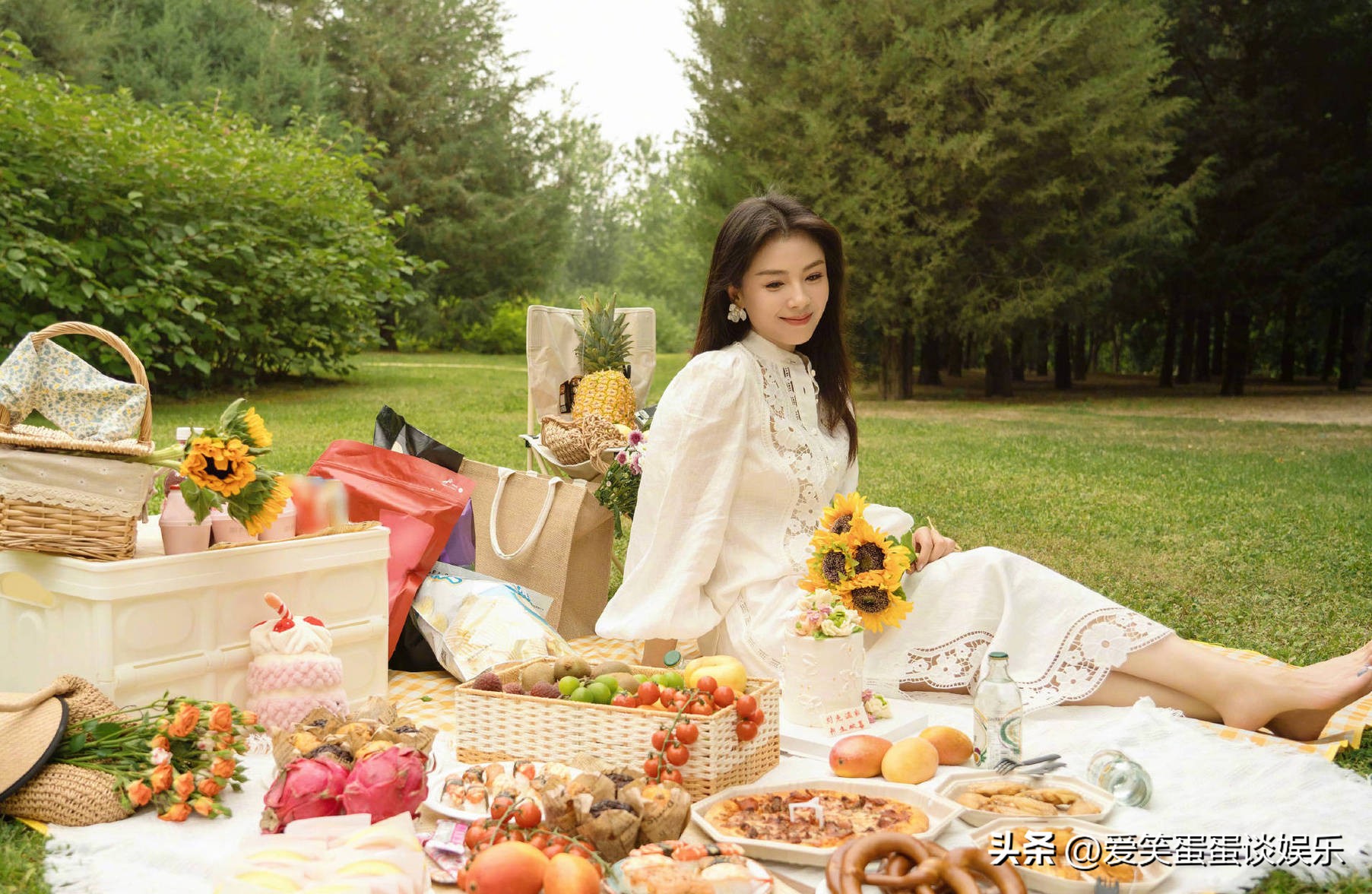 Liu Tao's birthday photo exposure: an elegant picnic showing an ...