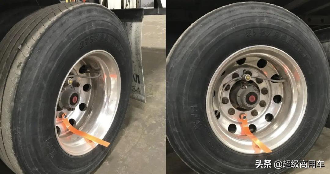 What is the yellow plastic sheet on the semi-trailer tire for? - iNEWS