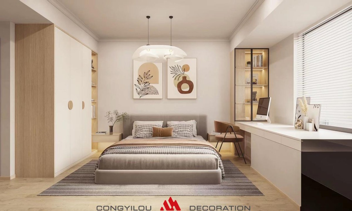 93 square meters of decoration, warm colors create a warm home ...