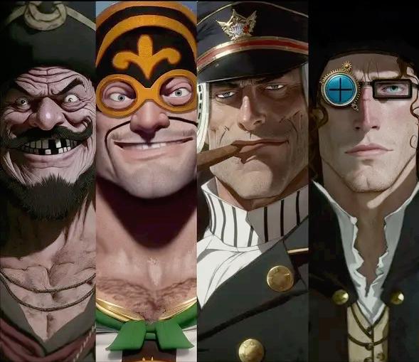 "One Piece": The Blackbeard Pirates with AI realistic style, each ...