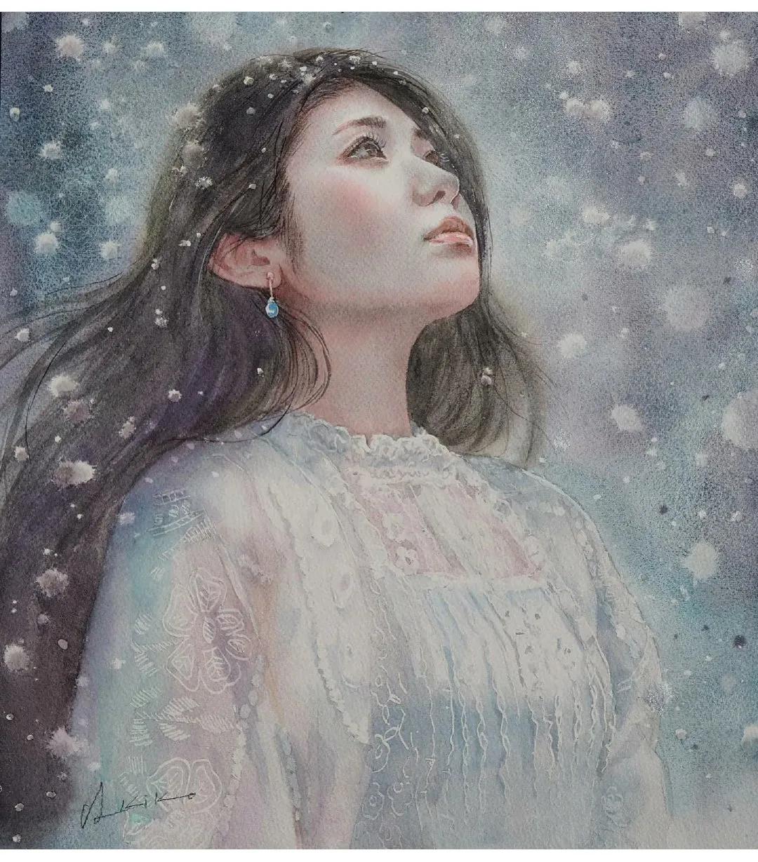 In such a watercolor painting, the foreshadowing of the scene ...