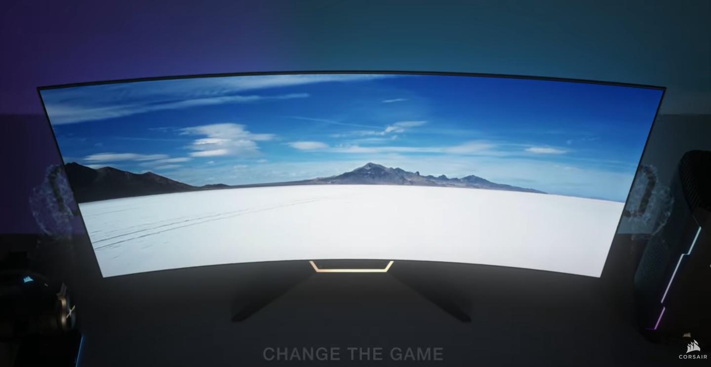 Corsair demonstrates the new 45-inch OLED with fish screen: manual ...