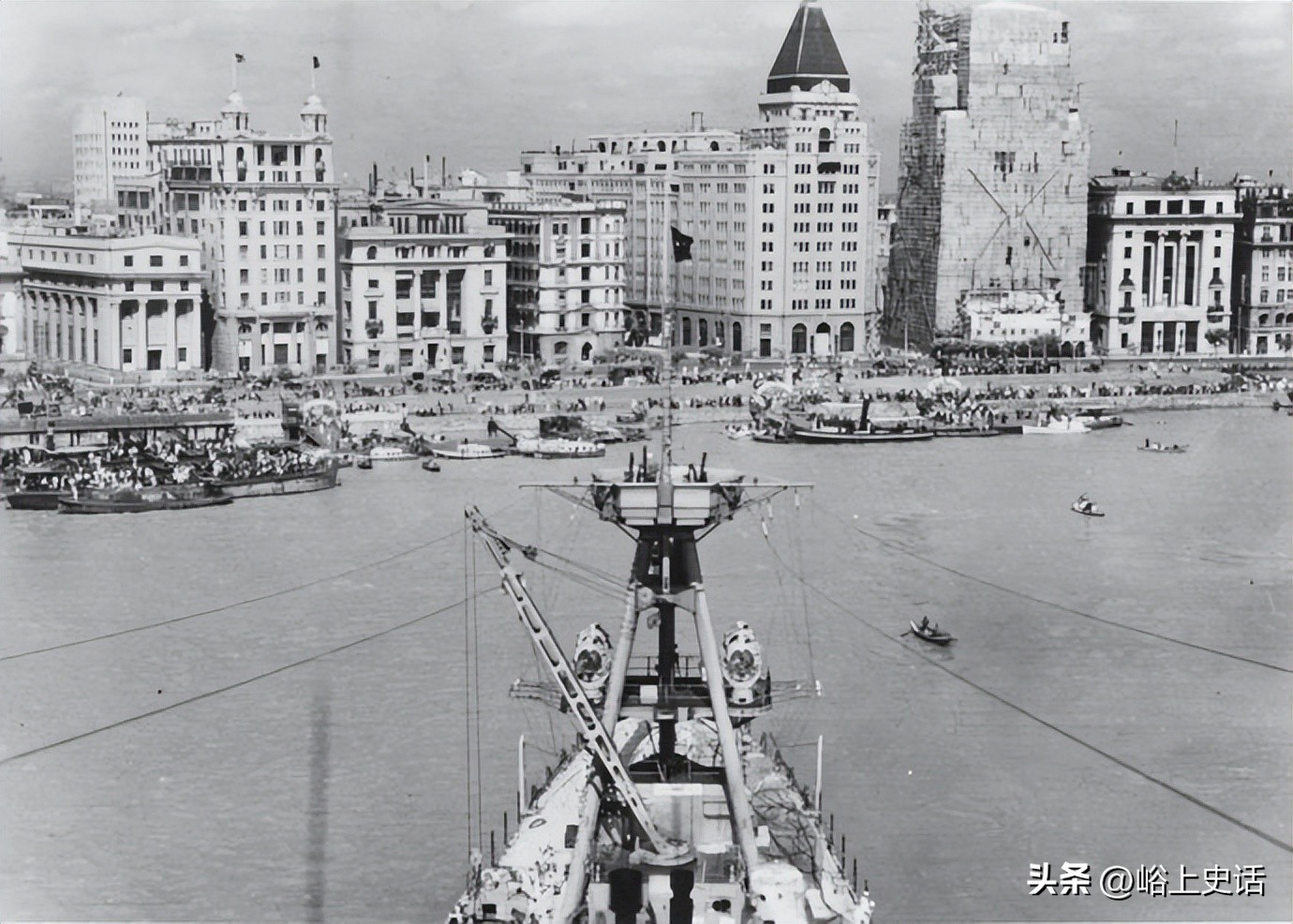 The heavy cruiser of the US Navy watching the Battle of Songhu in 1937 ...