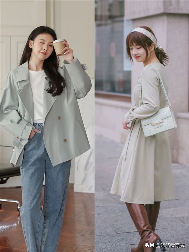 Girls under 158, wear a long trench coat and memorize these 4 "matching ...