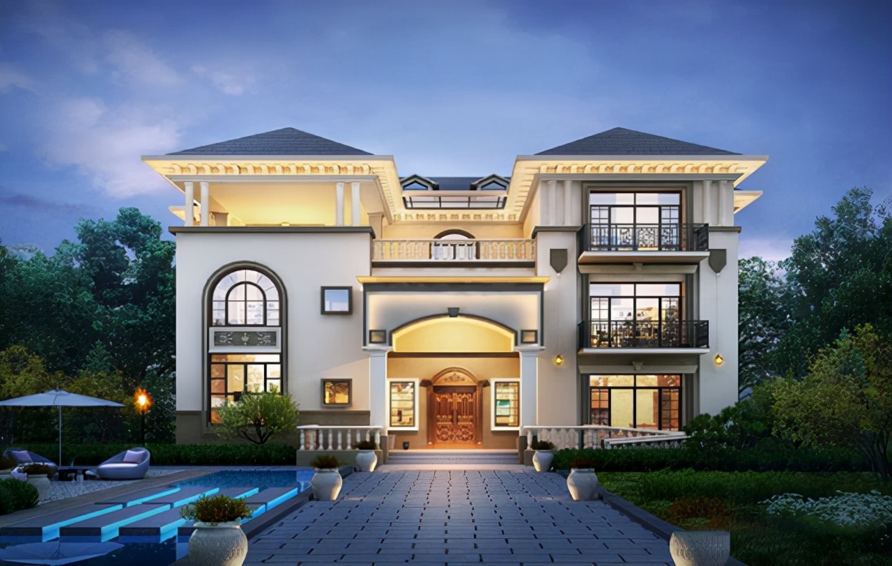 Self-built European-style villas are afraid of being rustic. Take these ...