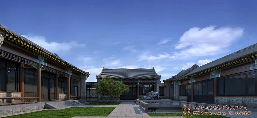 To optimize the disadvantages of courtyard houses, the overall layout ...
