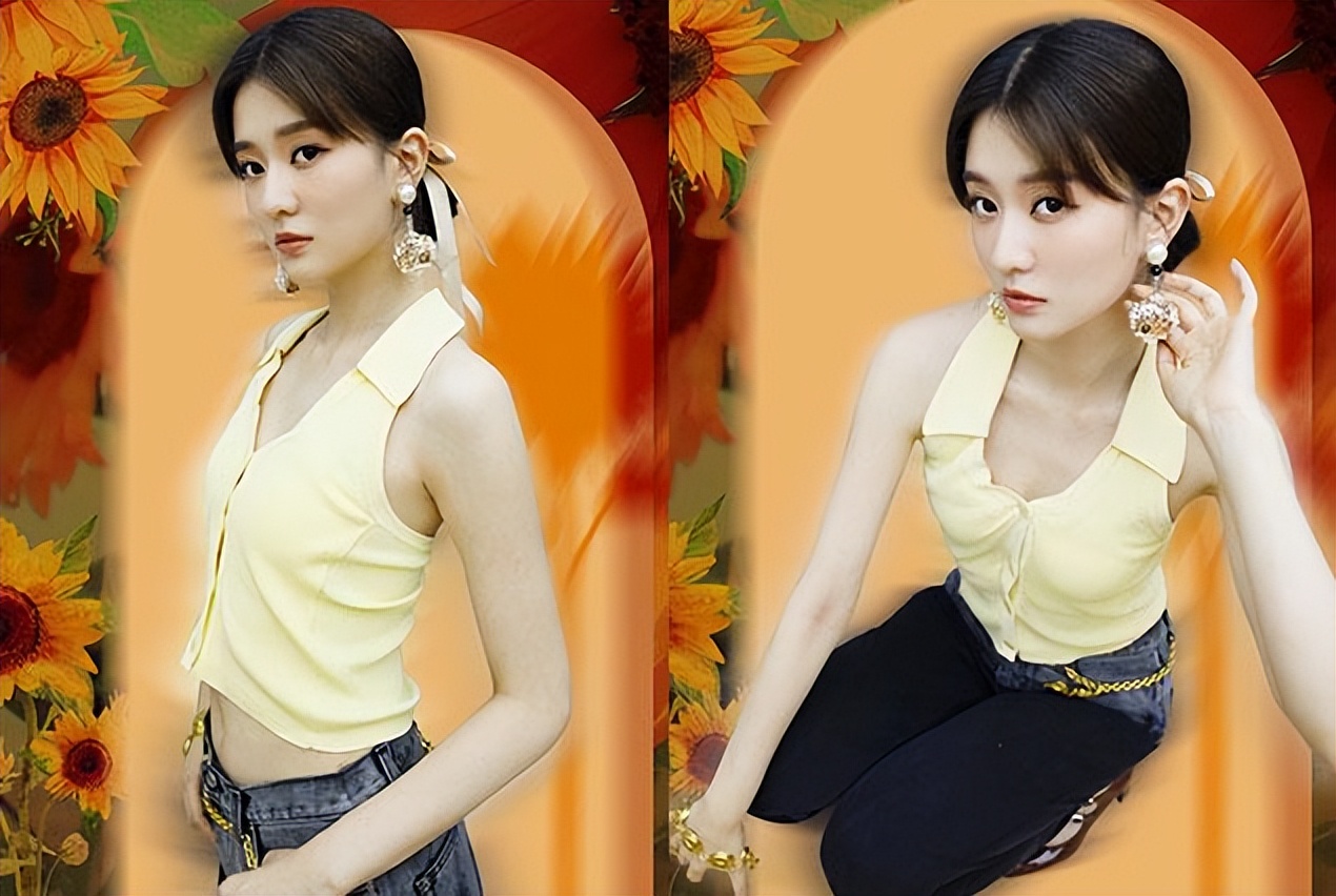 Qiao Xin posted 2 vacation photos, and the dress collocation caused ...