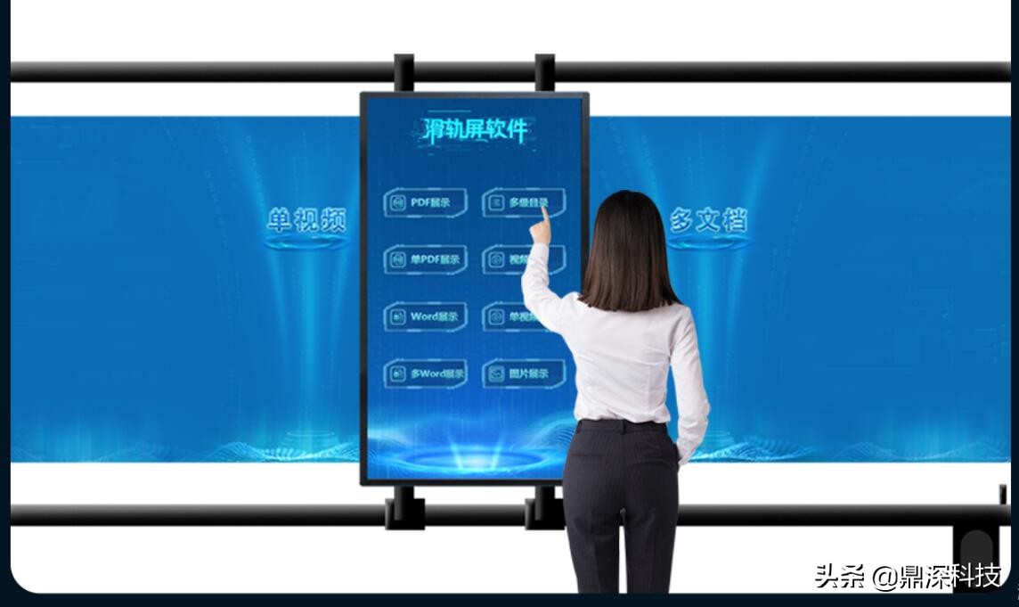Exhibition hall interactive slide screen system - iNEWS