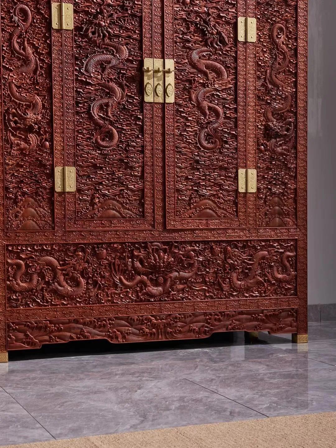 Oversized full carved dragon wardrobe, locker - iNEWS
