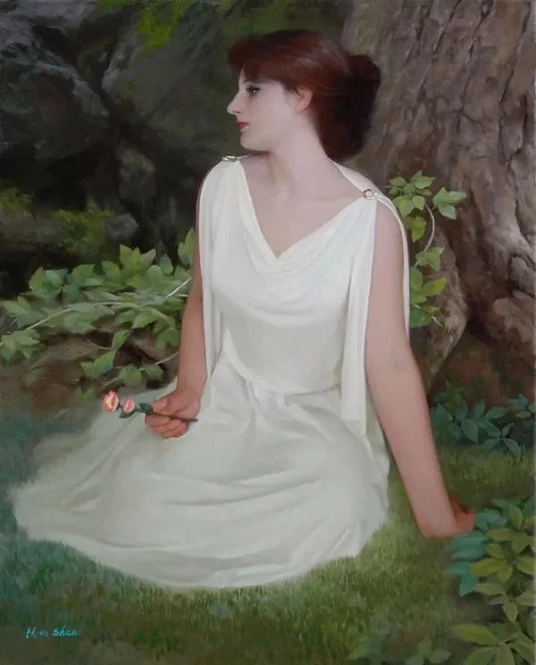 Implicit Woman - Appreciation of Shen Hanwu's Western Female Figure Oil ...