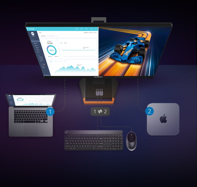 Skyworth's first 2304 partition Mini LED gaming monitor G60 is ...