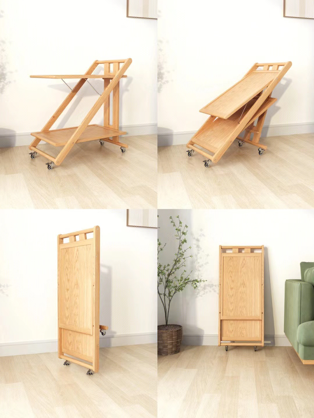 Foldable and movable side table, very convenient trolley - iNEWS
