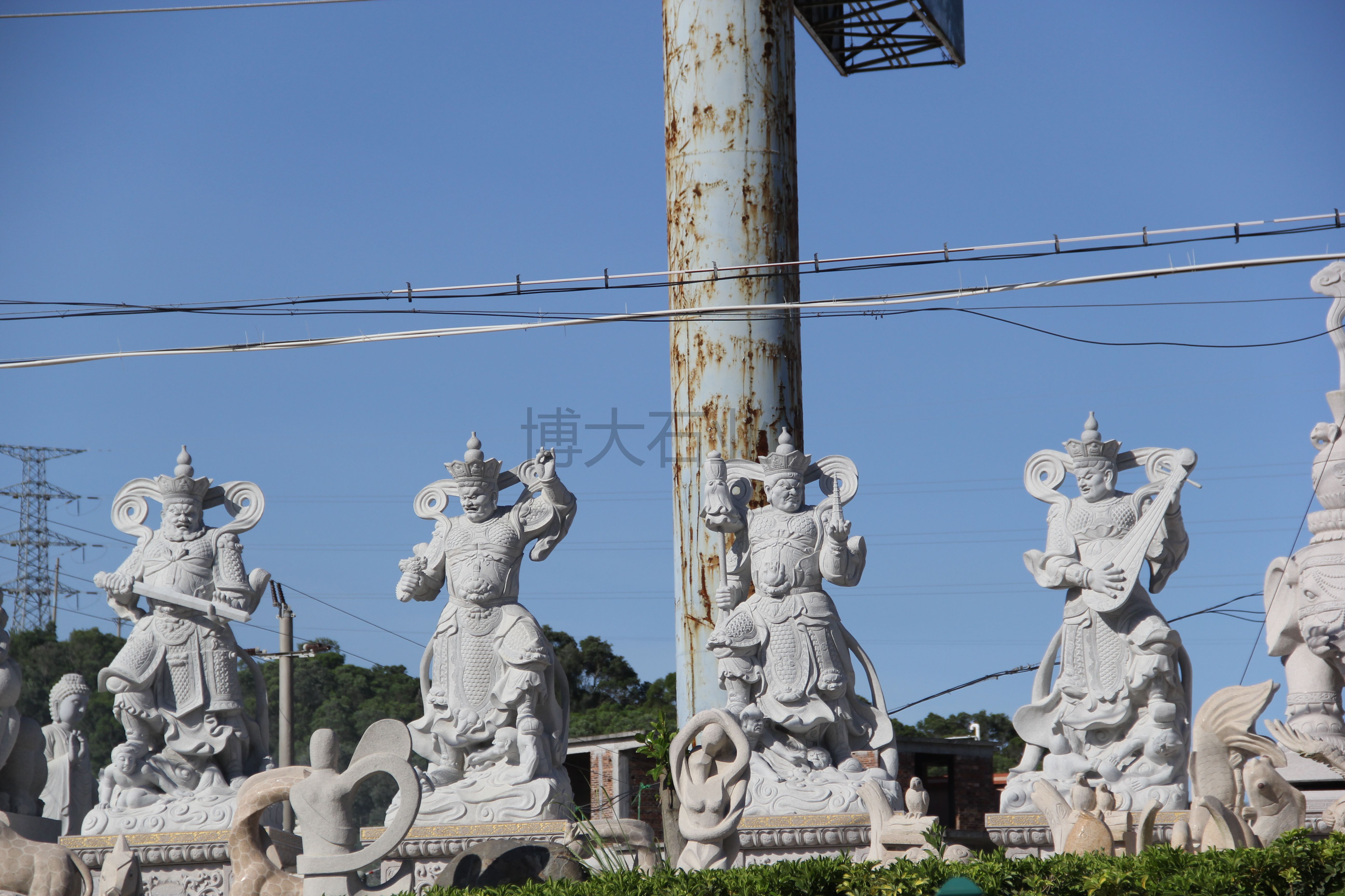 Buddhist Four Heavenly Kings Stone Statues - iNEWS
