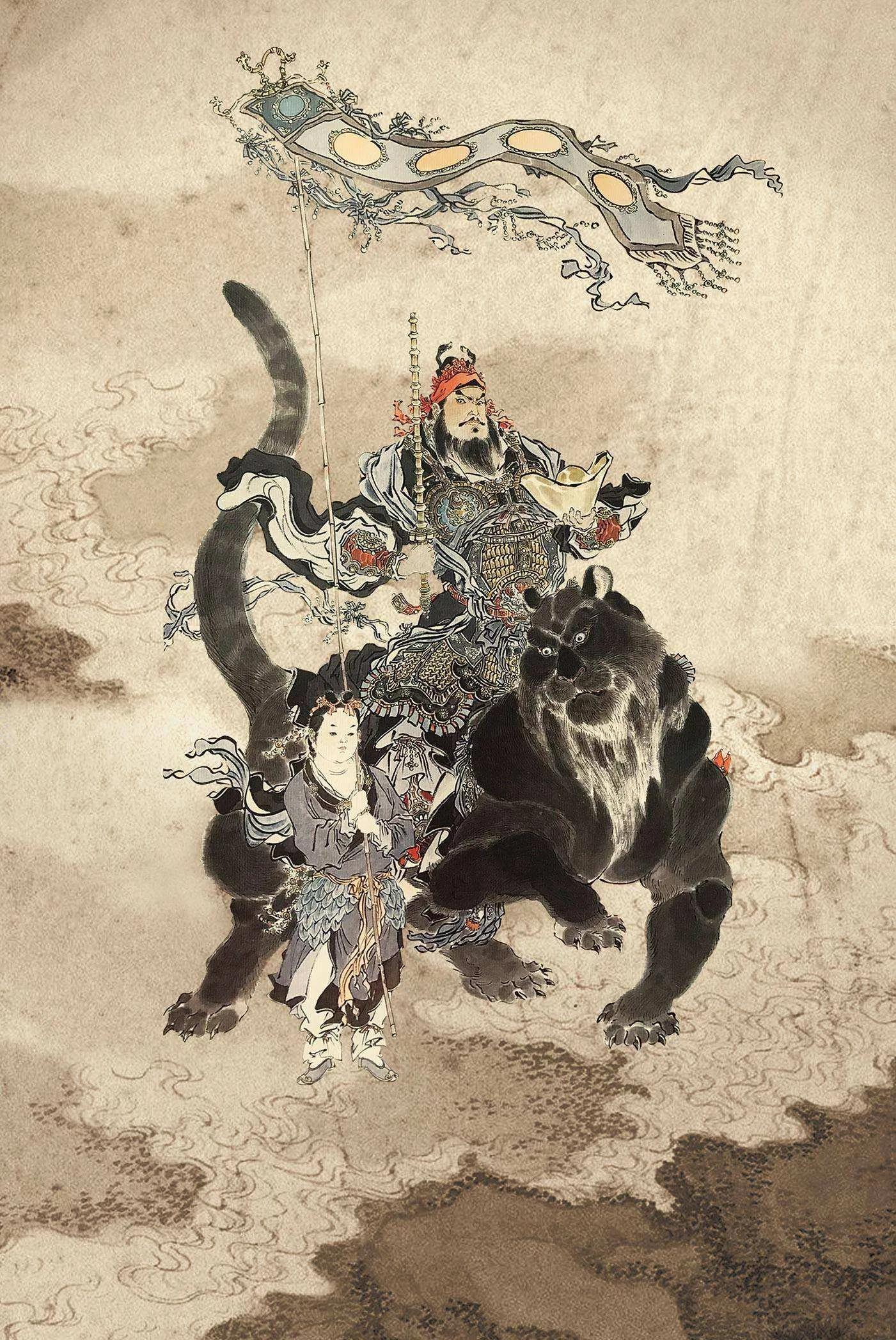 Taoism!God of Wealth, Zhao Gongming, the head of Marshal Zhao's Five ...