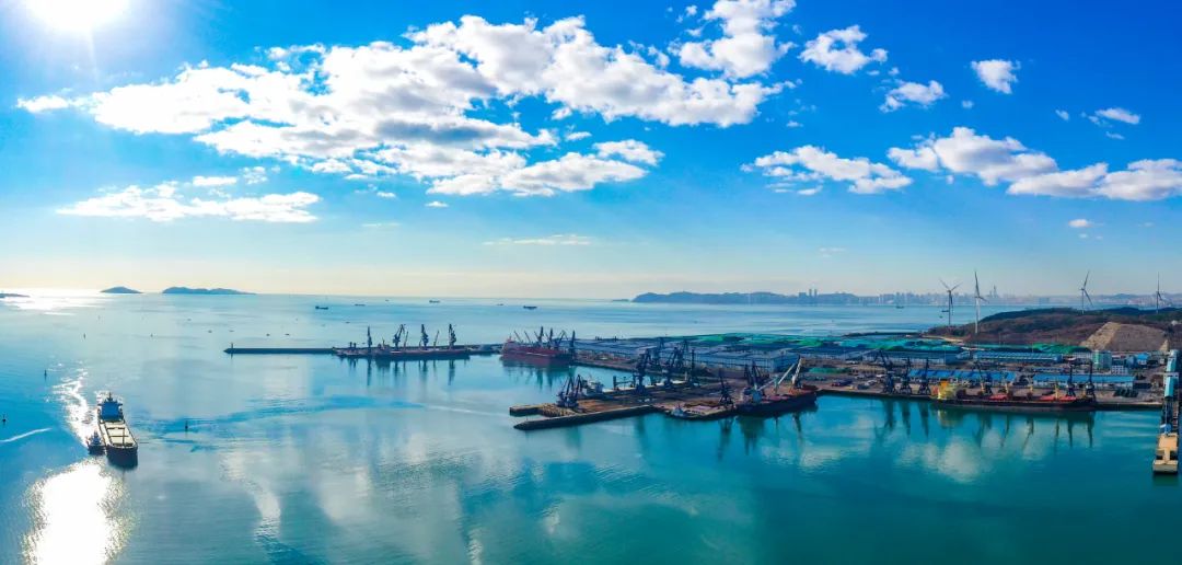 Which of the four major port groups around the Bohai Sea is the ...