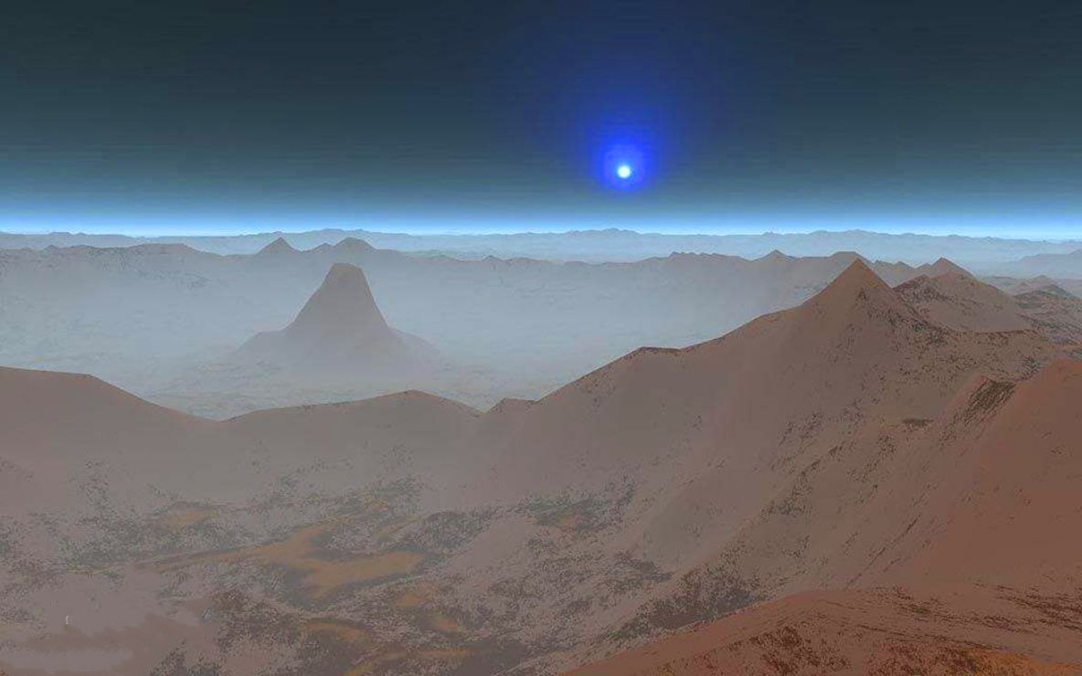 Curiosity captured the Tyndall effect on Mars. Behind the thin clouds ...