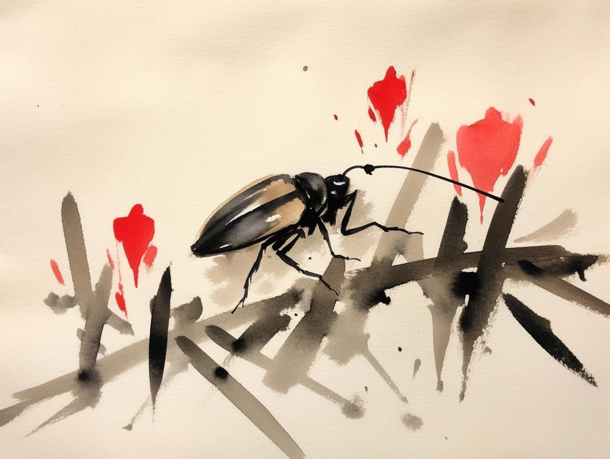 Ink Painting of Insects and Blooming Flowers - iNEWS