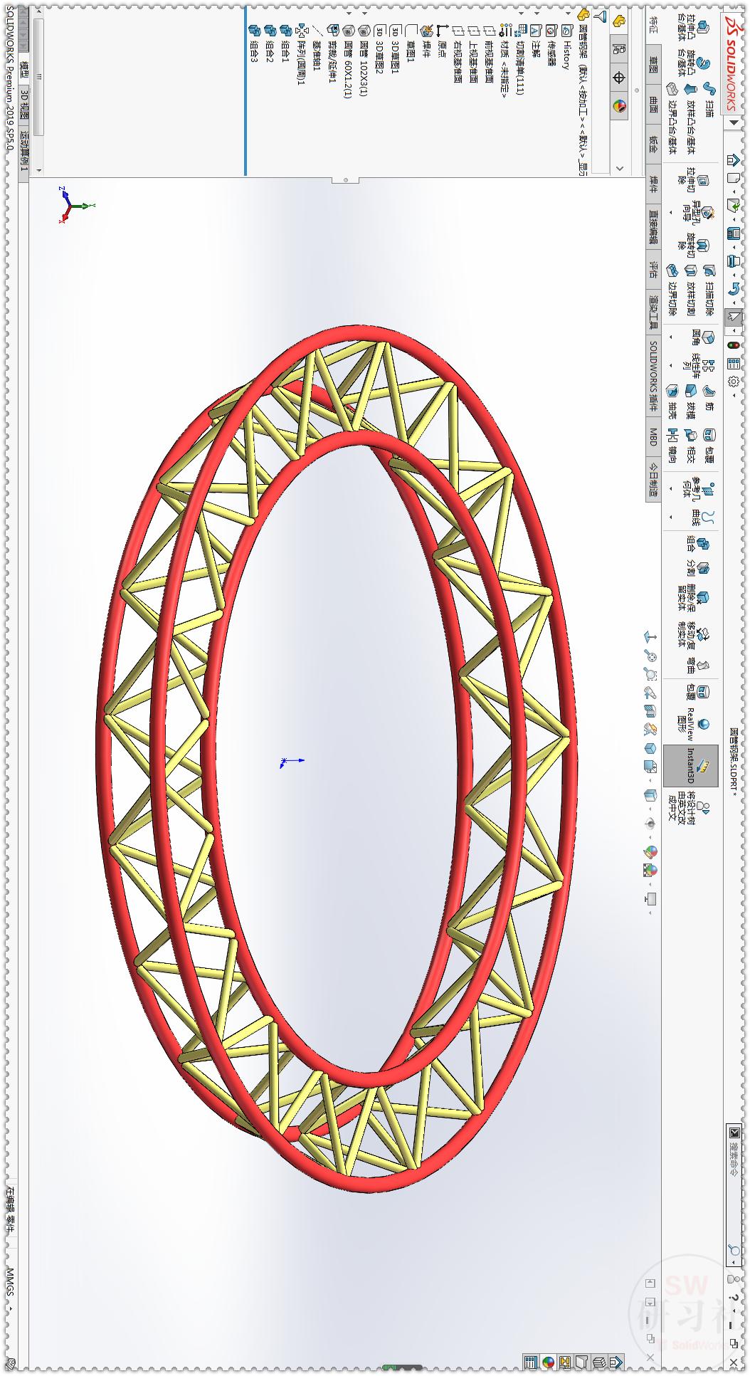 Round tube steel frame drawn with SolidWorks weldment - iNEWS