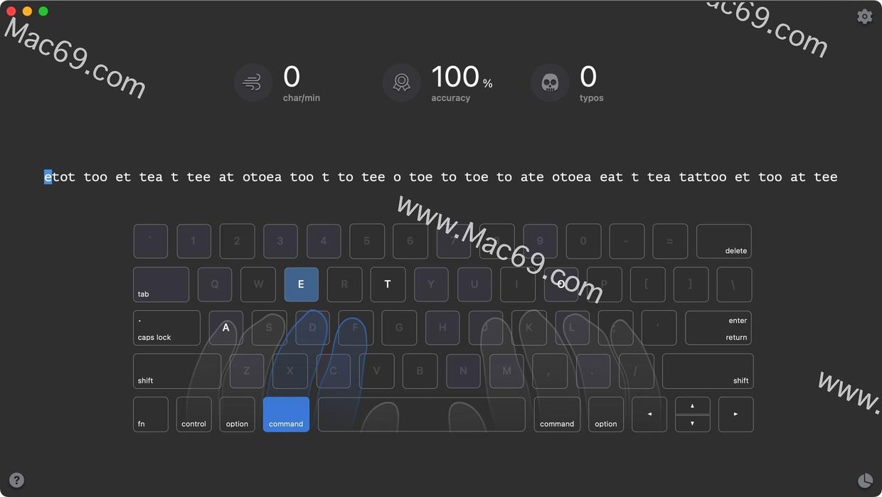 Touch typing skills practice tool - iNEWS