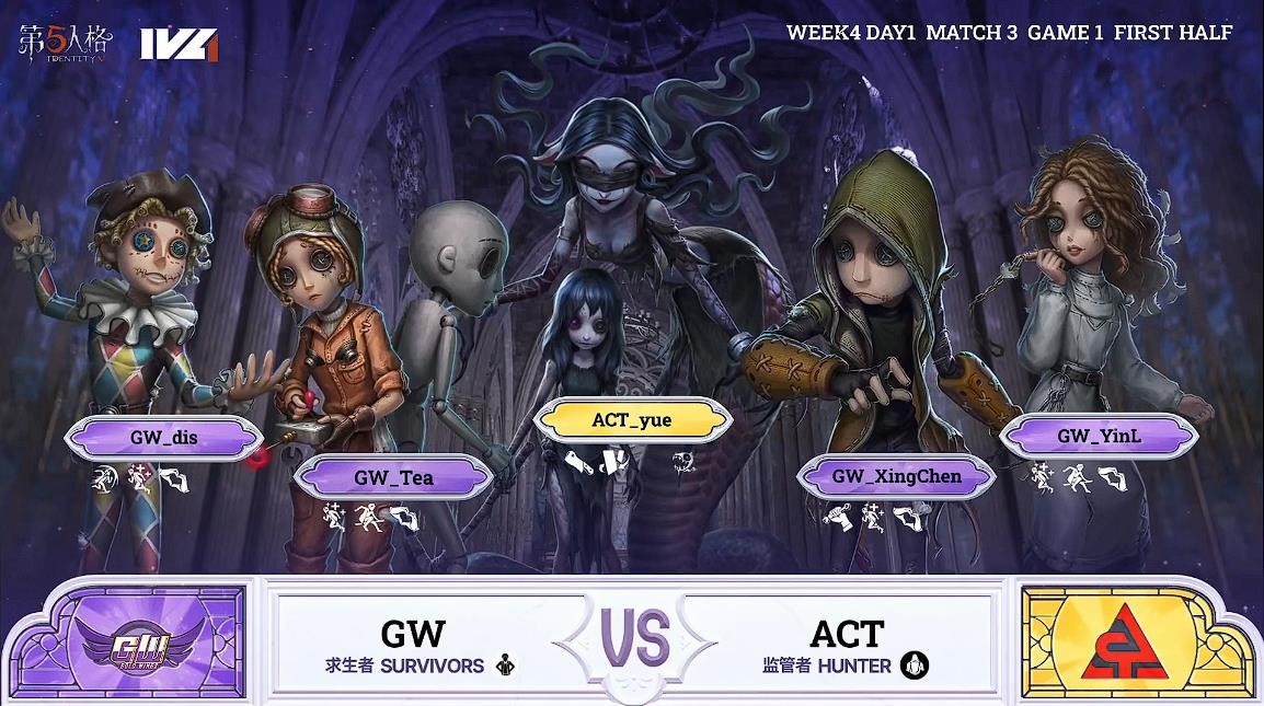 第五人格2023IVL夏季賽常規賽W4D1 第三場 GW vs ACT - 頭條匯