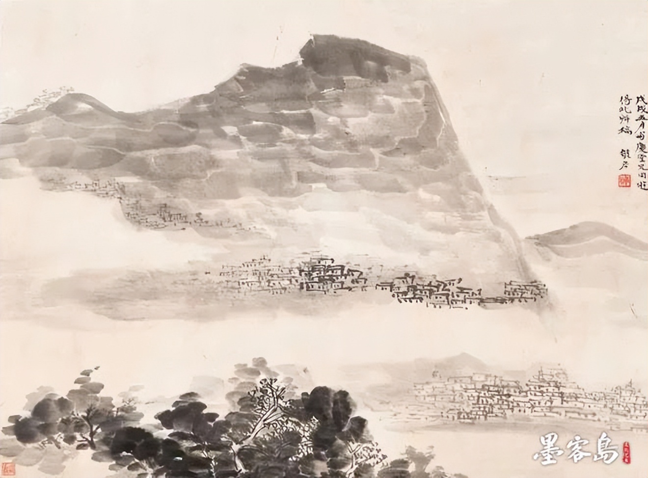 Huang Banruo's painting of Hong Kong: the framing is grand and the ...