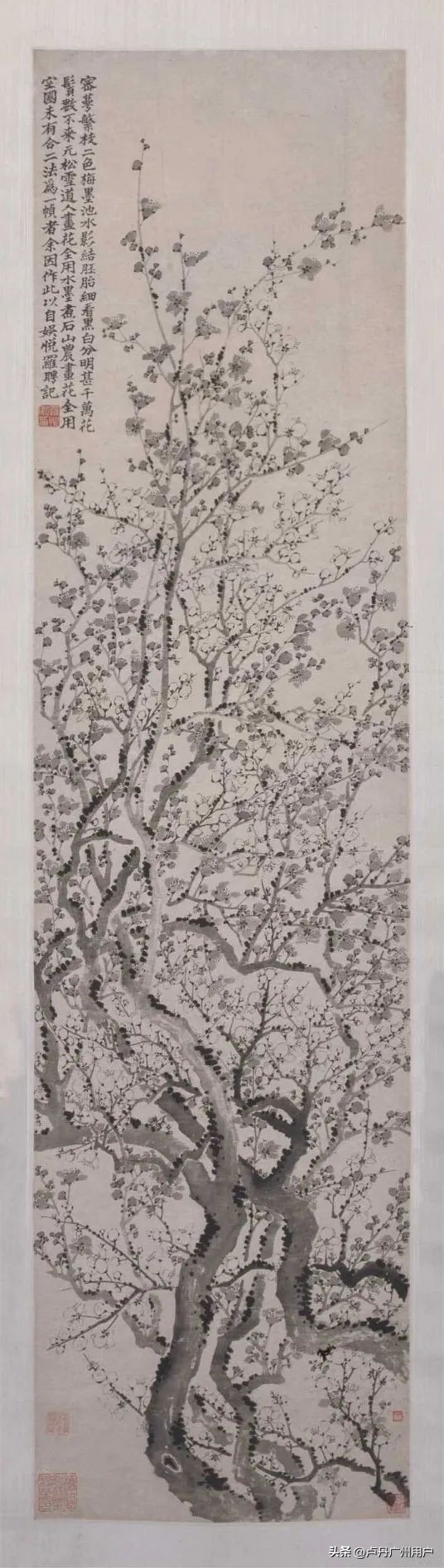 Luo Pin (1733-1799) Painting Plums - iMedia