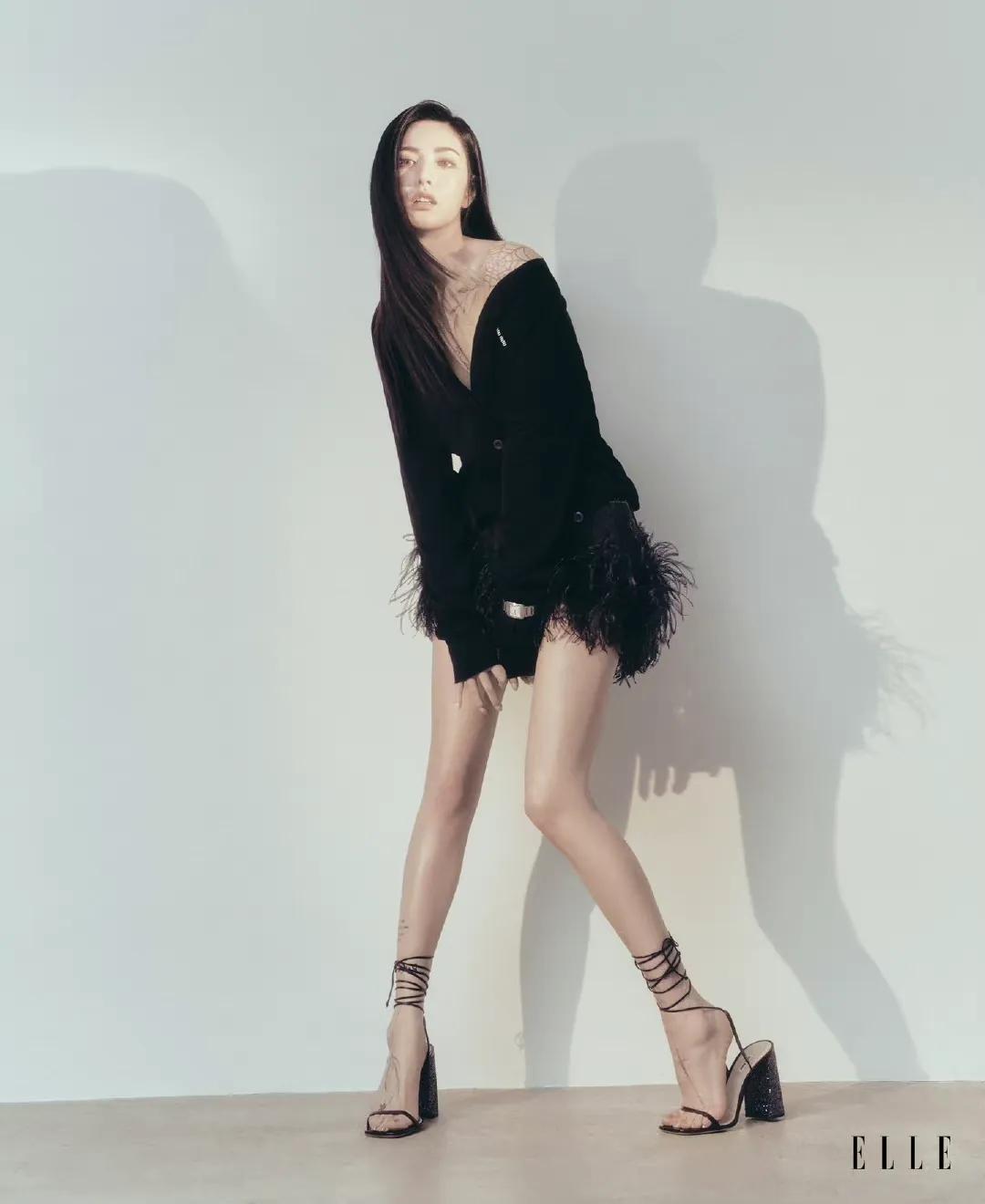 Korean actress Lin Zhenna's latest magazine photo shows the "evil girl ...