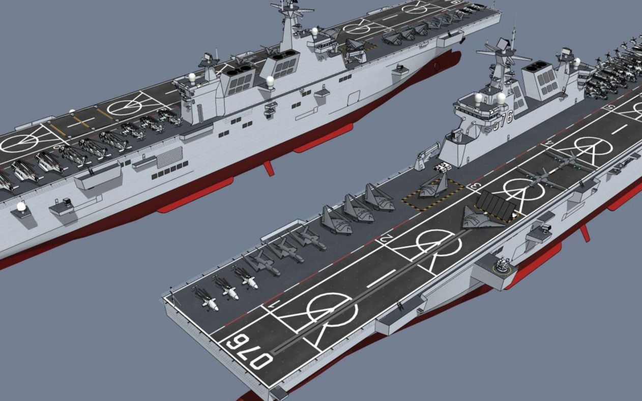 China's Type 076 amphibious assault ship is said to be equipped with ...