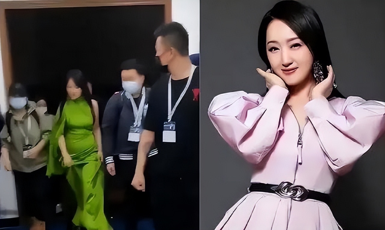 52-year-old Yang Yuying is pregnant and wears a tight long skirt. Her ...