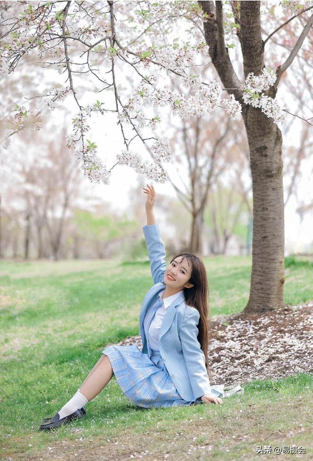 Picture appreciation - cute girl under the cherry tree - iNEWS