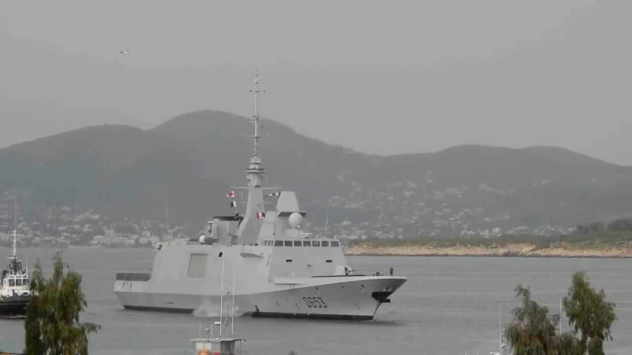 The French "Aquitaine" class frigate of the 14th World Frigate Cruise ...