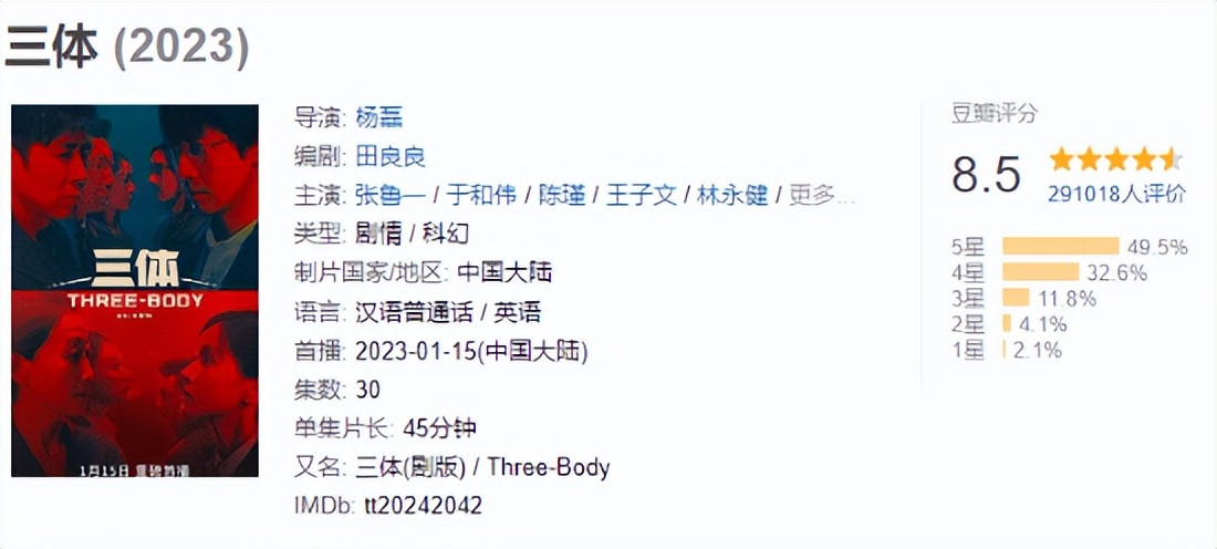 The three-body drama Douban rose to 8.5 points: good science fiction ...