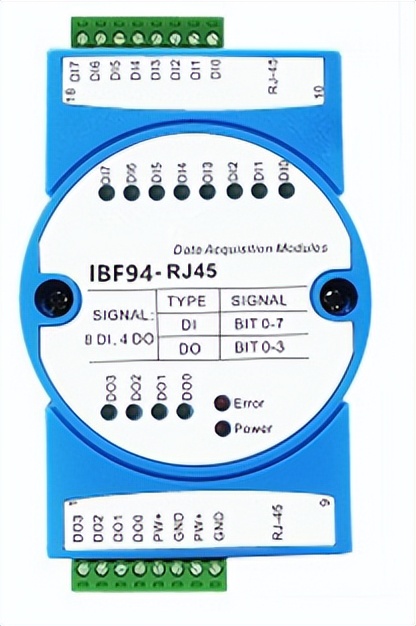 8 in 4 out switch signal acquisition Socket or MODBUS TCP Ethernet ...