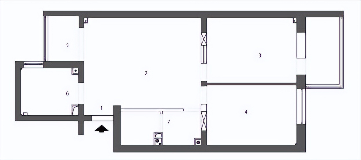 The designer's husband and wife's 64 square meter two-bedroom is ...