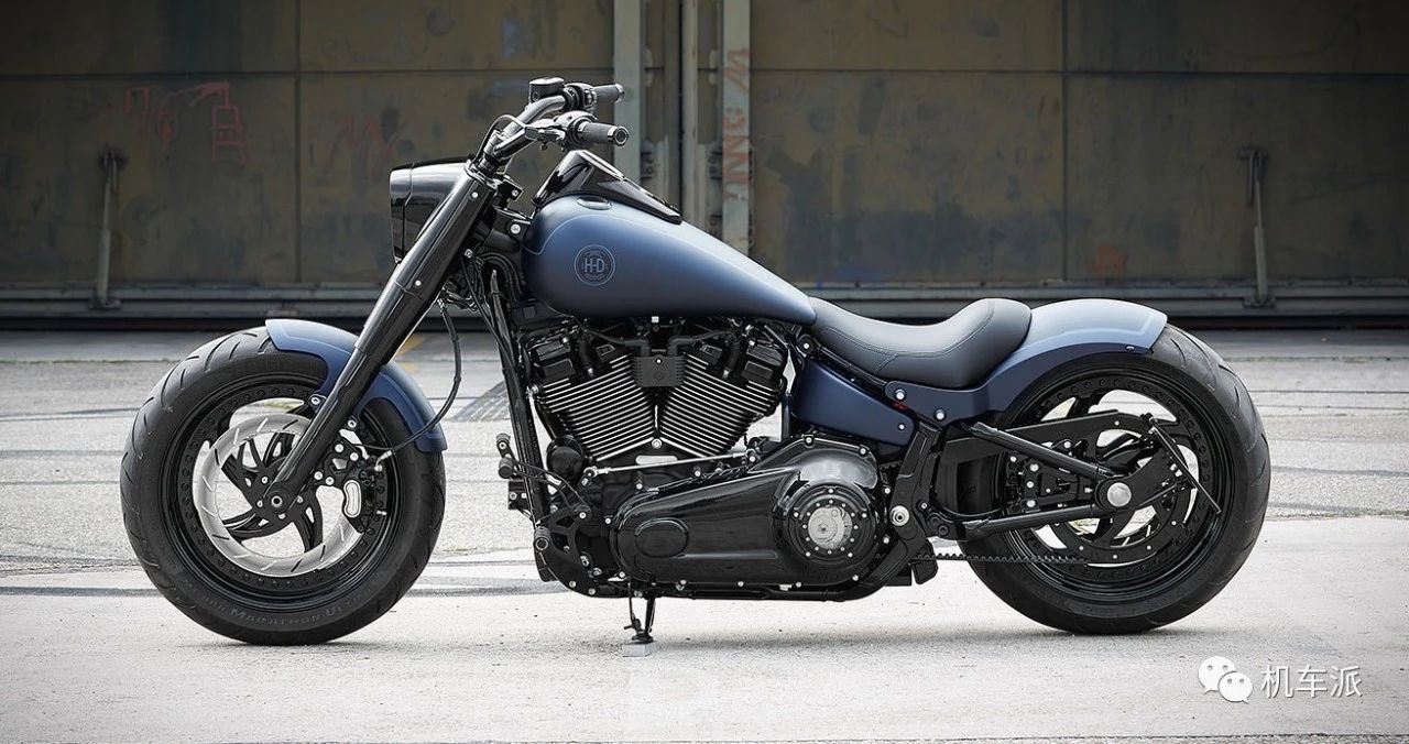 Matte Blue Fat Harley Fat Boy Refit Appreciation - iMedia