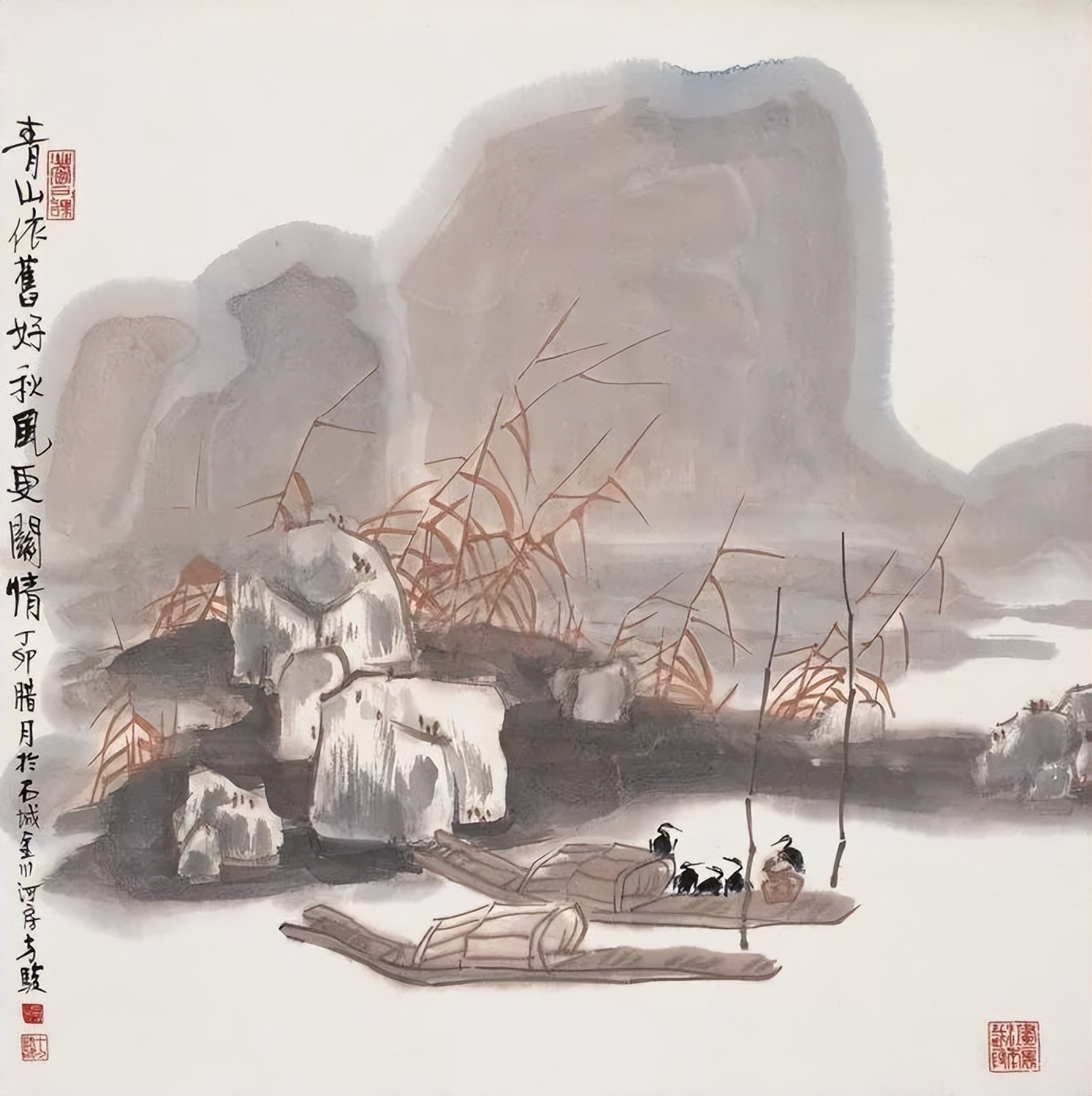 Appreciation of painter Fang Jun's Shanghai style Chinese ink landscape ...