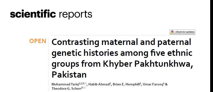 76% of the sire lines of the Jadoon tribe in the northern mountains of ...