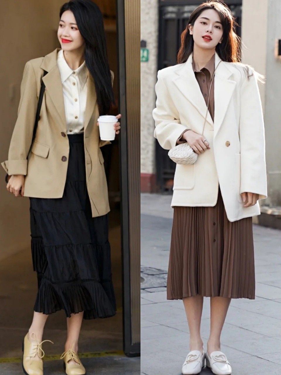 No wonder "loafers" are on fire again!Autumn skirts and pants are super ...