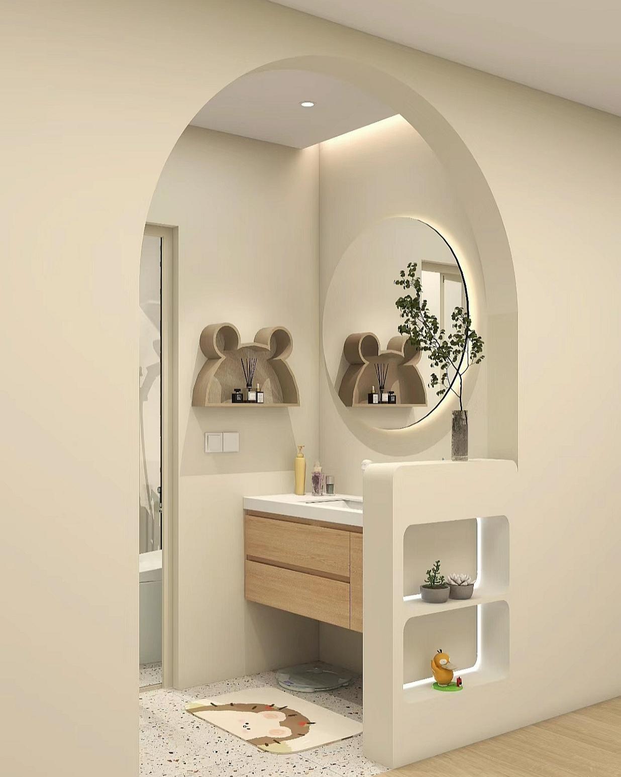 Eight popular bathroom dry and wet separation designs, minimalist and ...