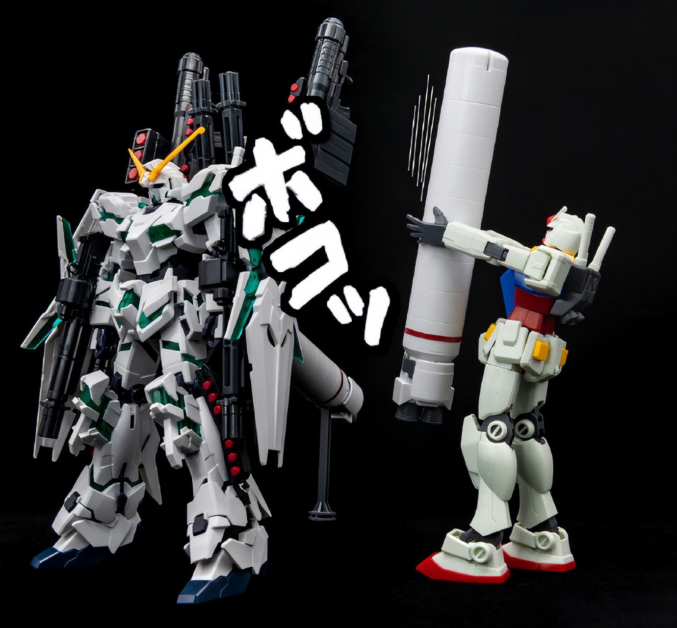 Interesting Gundam scene, 78 Gundam borrows Unicorn Gundam fuel tank ...
