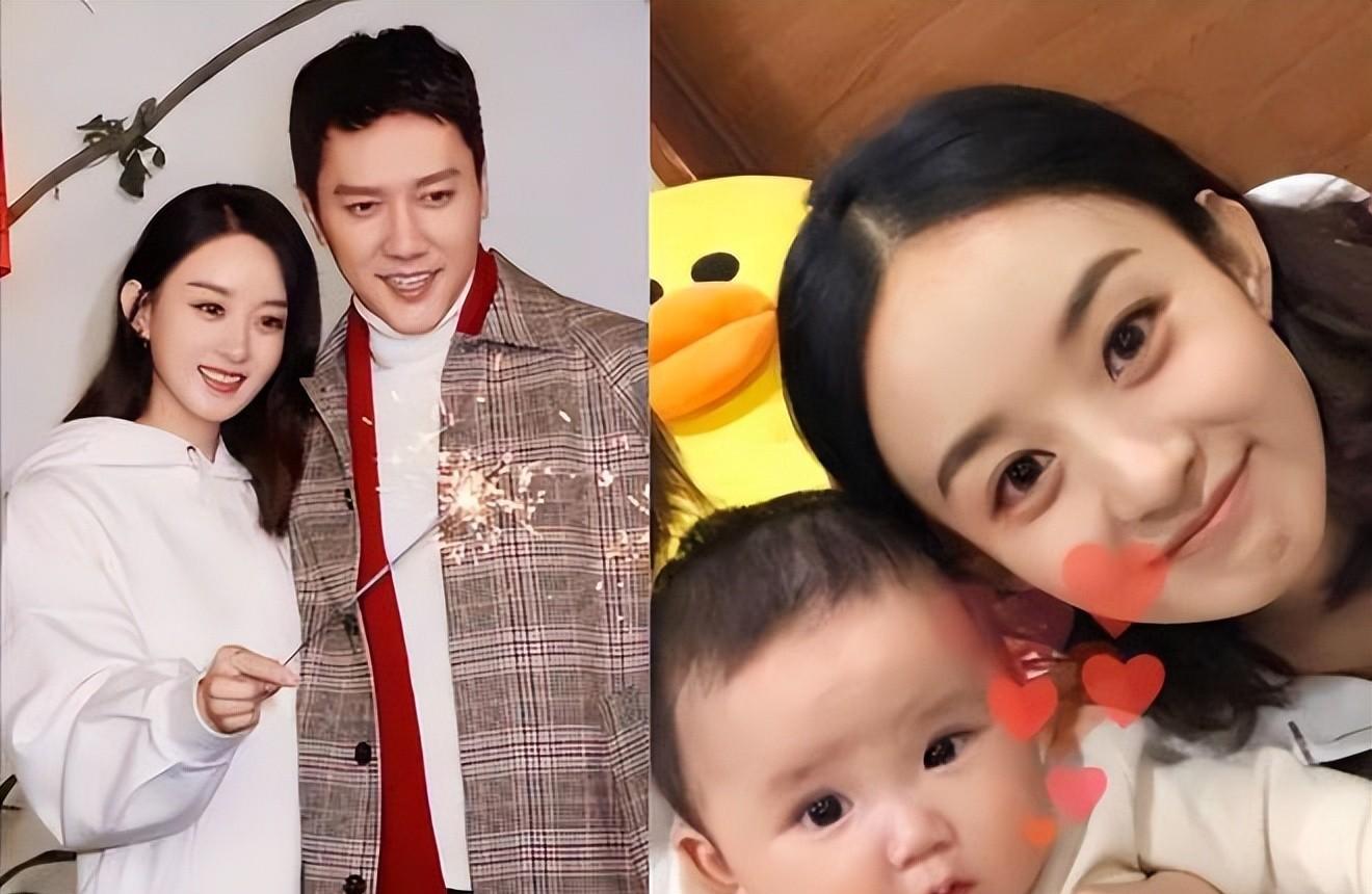 Feng Shaofeng takes his baby and treads barefoot with a beautiful woman ...