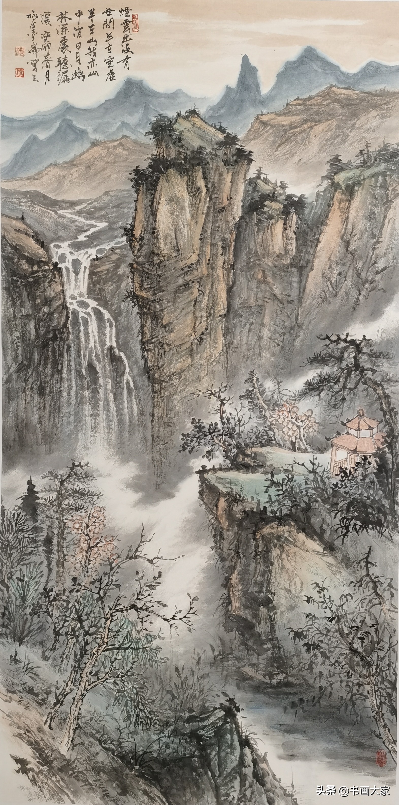 "Painter He Yong" Danqing Wonderland In the brush and ink, green water ...