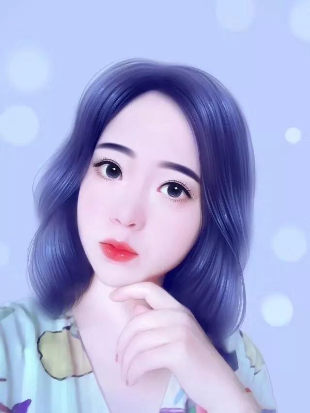 Change to a hand-painted avatar with an elegant, high-value, gentle and ...