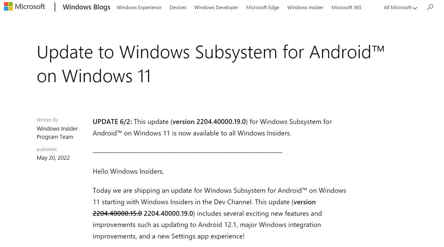 Microsoft Windows 11 Android Subsystem Android 12L update rolling out to all preview channels ...