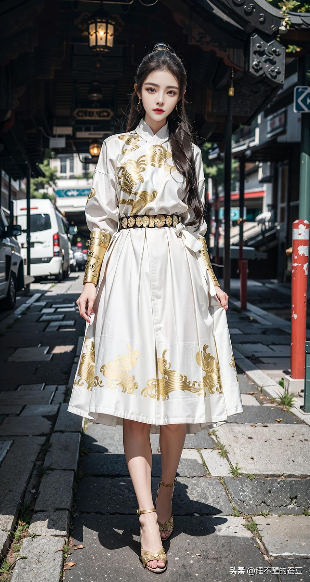 AI painting, stunning in Jinyiwei Feiyu's costume, a charming young ...