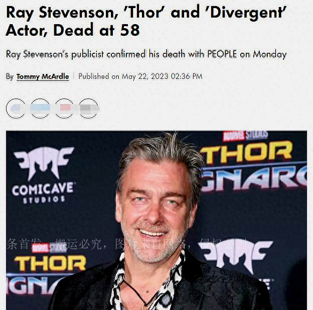 "Thor" actor Ray Stevenson died suddenly. He was filming a new movie ...